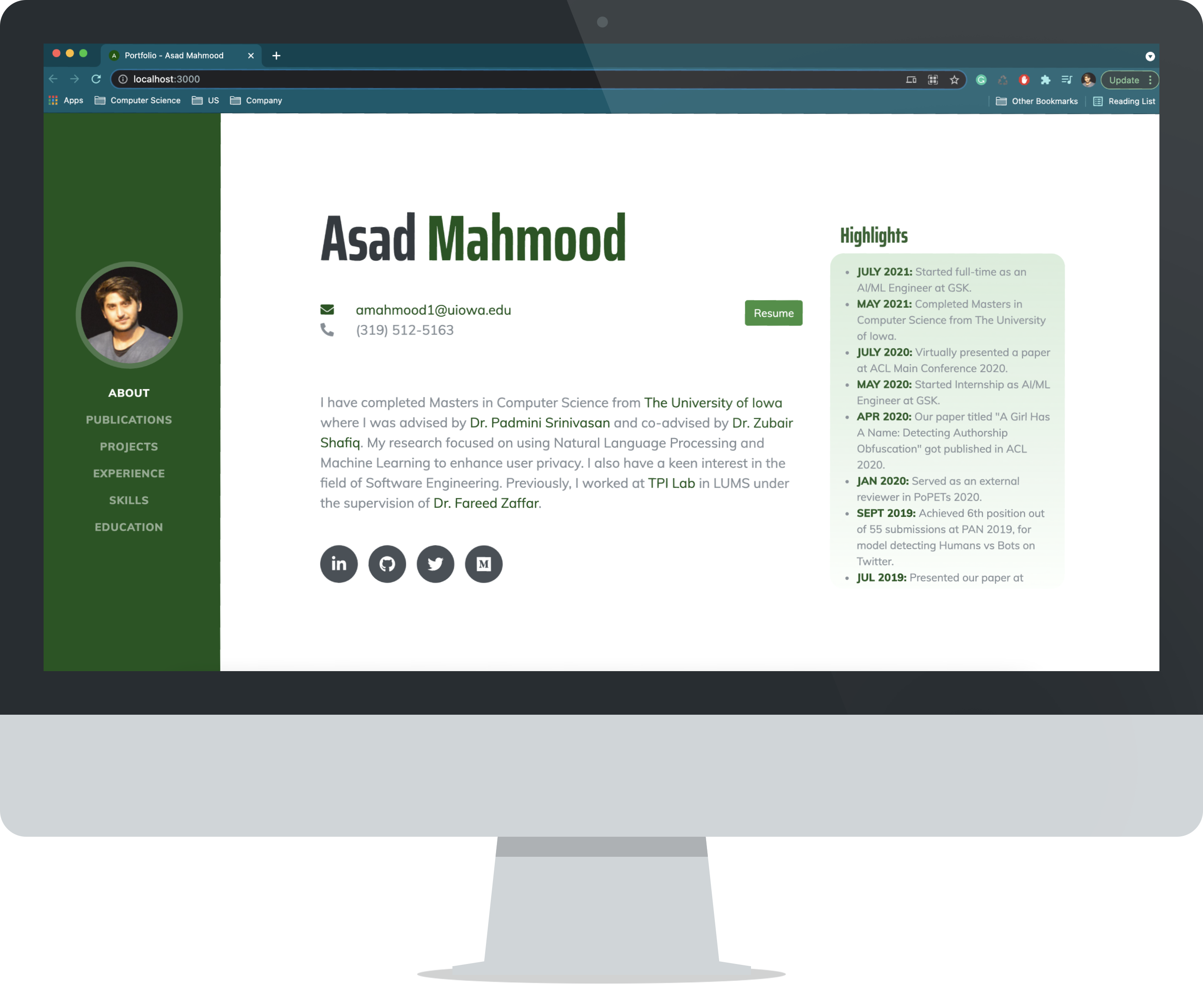 Portfolio - Asad Mahmood